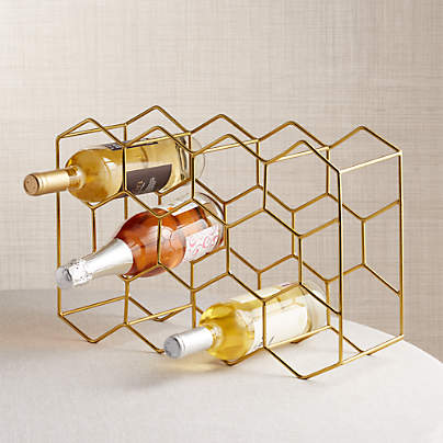 11 Bottle Wine Rack Silver + Reviews | Crate & Barrel