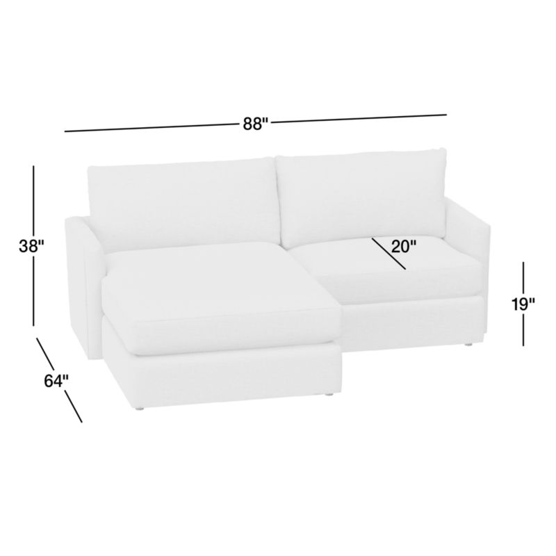 Lounge Classic 2-Piece Sectional Sofa with Storage Chaise + Reviews ...
