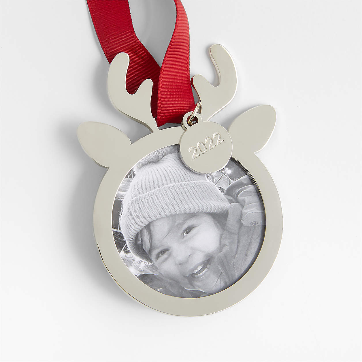 2022 Silver Reindeer Picture Frame Christmas Tree Ornament + Reviews ...