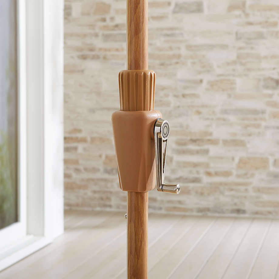 6' Round Tilt Faux Wood Outdoor Patio Umbrella Frame + Reviews | Crate ...