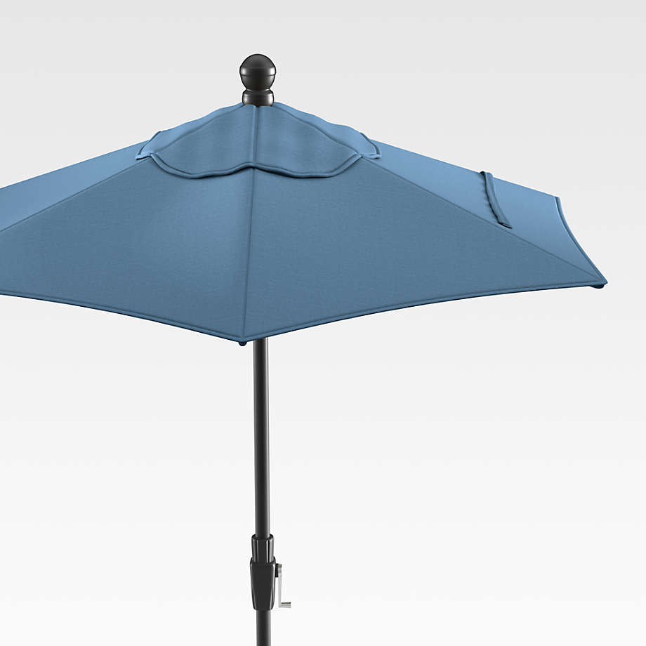 6' Round Sunbrella Sapphire Outdoor Patio Umbrella with Tilt Black ...