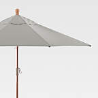 9' Round Sunbrella Graphite Outdoor Patio Umbrella with Eucalyptus ...