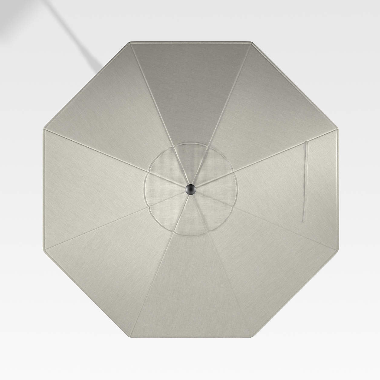 9' Round Sunbrella Silver Outdoor Patio Umbrella Canopy + Reviews ...