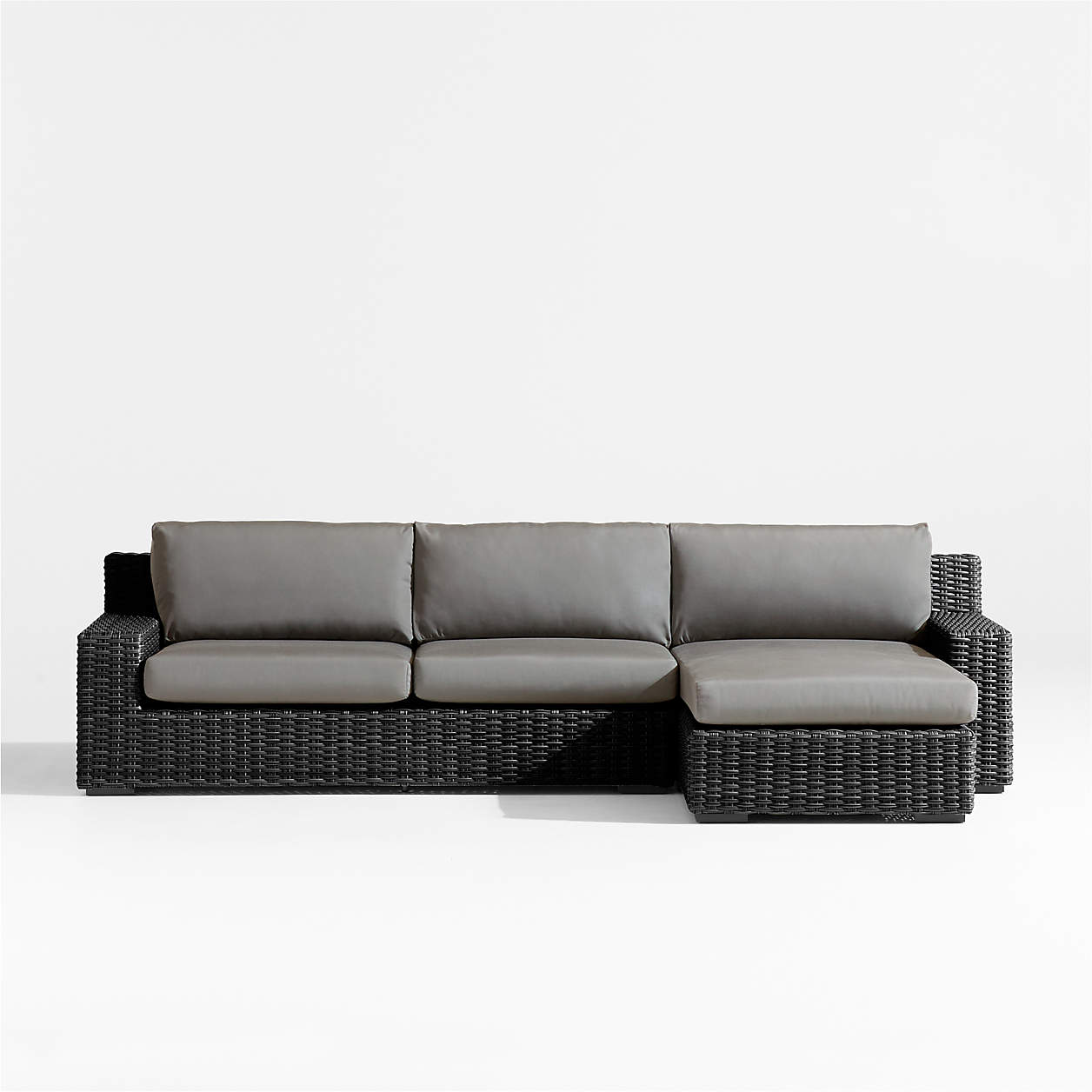 Abaco Resin Wicker Charcoal Grey 2-Piece Right-Arm Chaise Outdoor ...