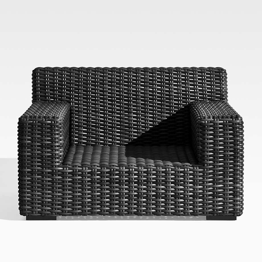 Abaco Resin Wicker Charcoal Grey Outdoor Lounge Chair + Reviews | Crate ...