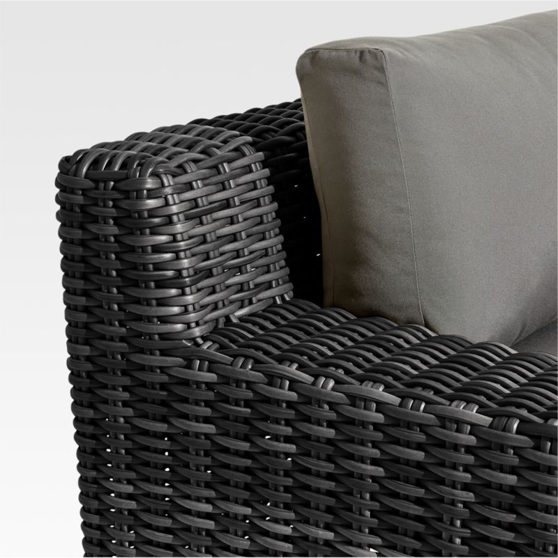 Abaco Resin Wicker Charcoal Grey 3-Piece L-Shaped Outdoor Sectional ...