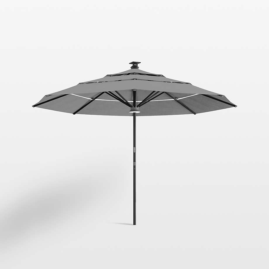 Above Height Series 11' Dove Grey Sunbrella Smart Umbrella + Reviews ...