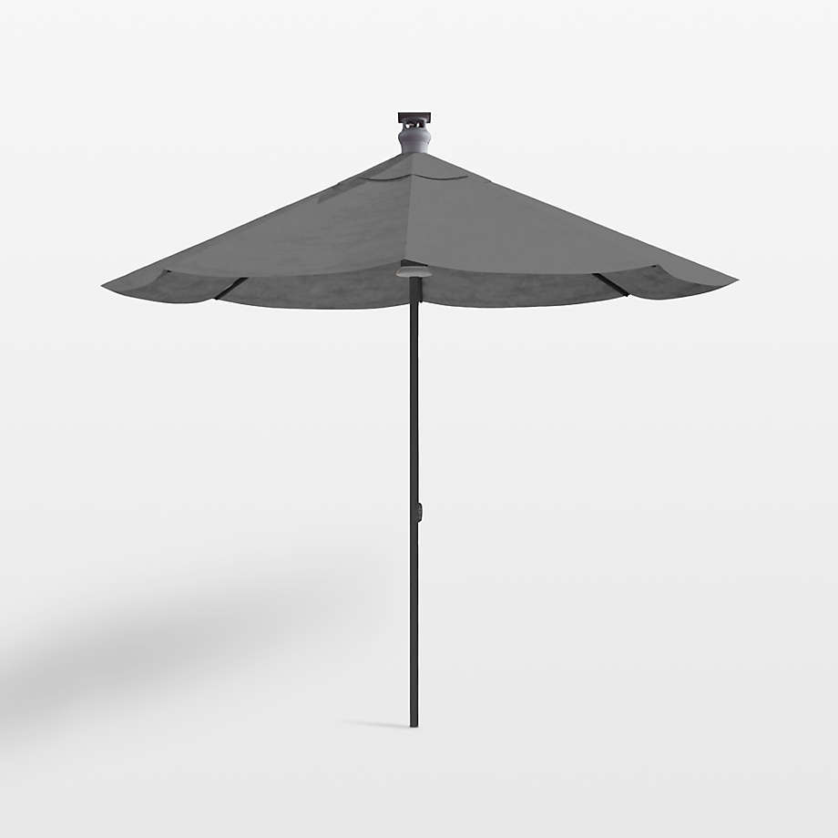 Above Height Series 9' Dove Grey Smart Umbrella | Crate & Barrel