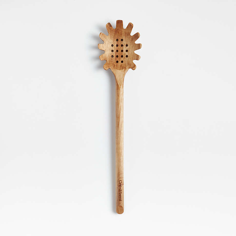 Crate & Barrel Acacia Pasta Spoon + Reviews | Crate & Barrel