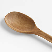Acacia Wood Serving Spoon + Reviews | Crate & Barrel