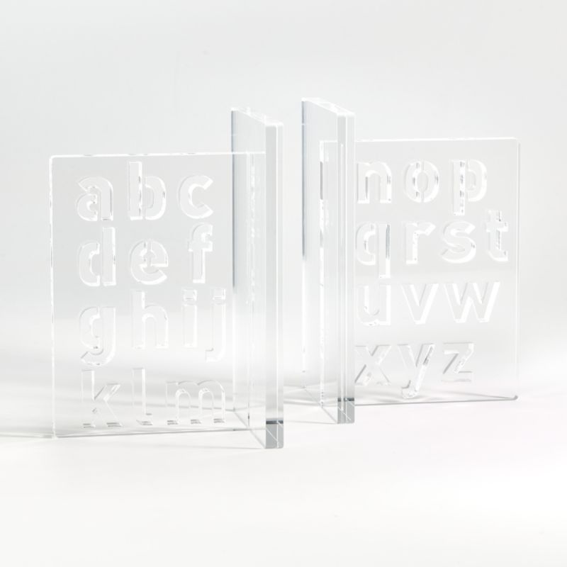 Acrylic Alphabet Bookends | Crate & Kids Canada