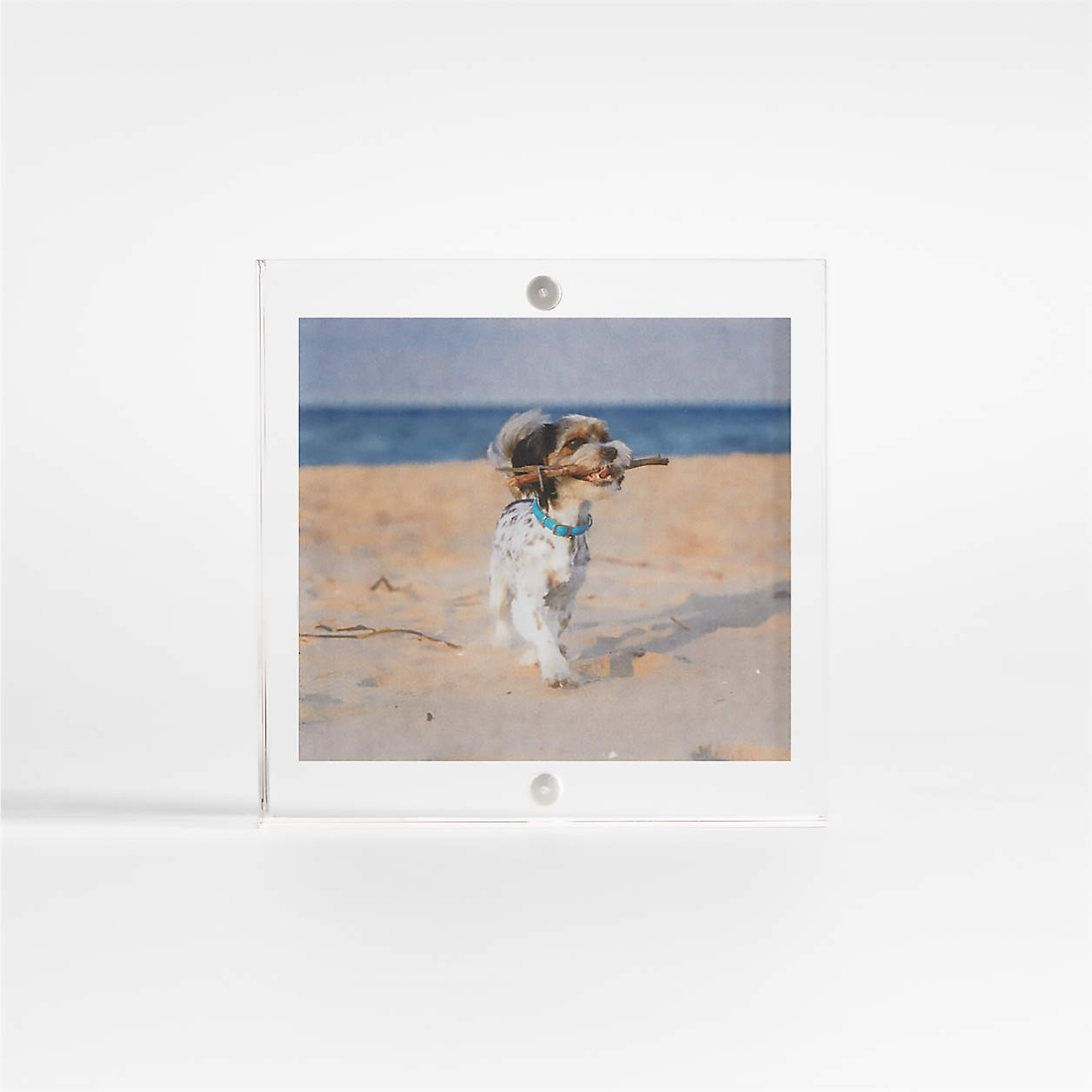 Acrylic 3x3 Block Tabletop Picture Frame + Reviews | Crate & Barrel
