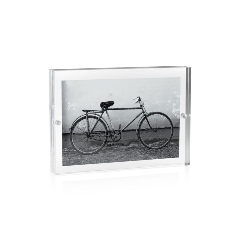 Acrylic 4x6 Block Tabletop Picture Frame + Reviews | Crate & Barrel