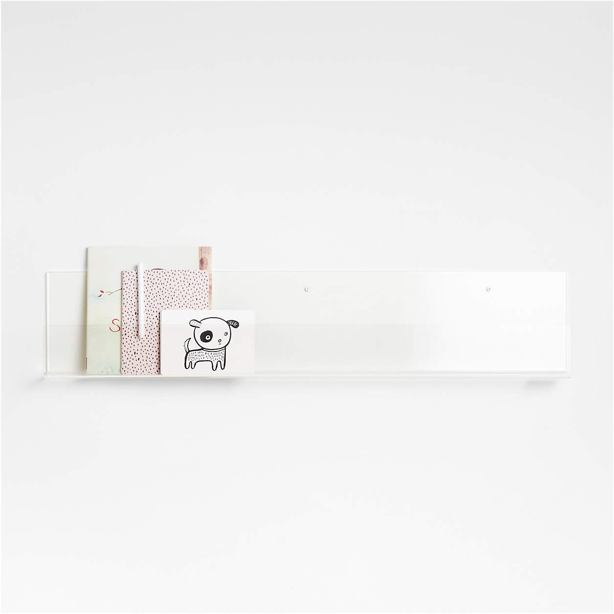 Now You See It Clear Acrylic Large Book Ledge + Reviews | Crate & Kids