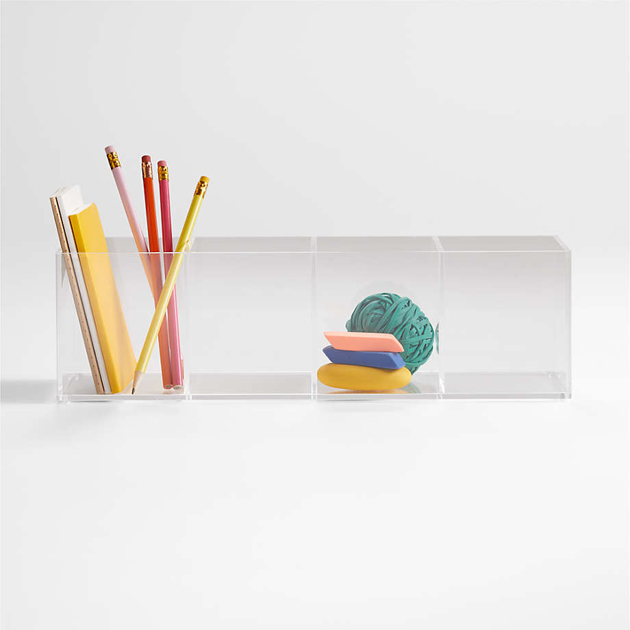 Rectangle Acrylic Kids Study Desk Organizer + Reviews | Crate & Kids
