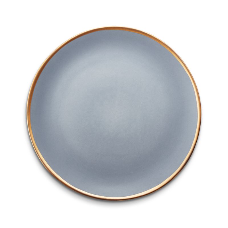 Addison Grey Gold Rim Platter + Reviews | Crate & Barrel