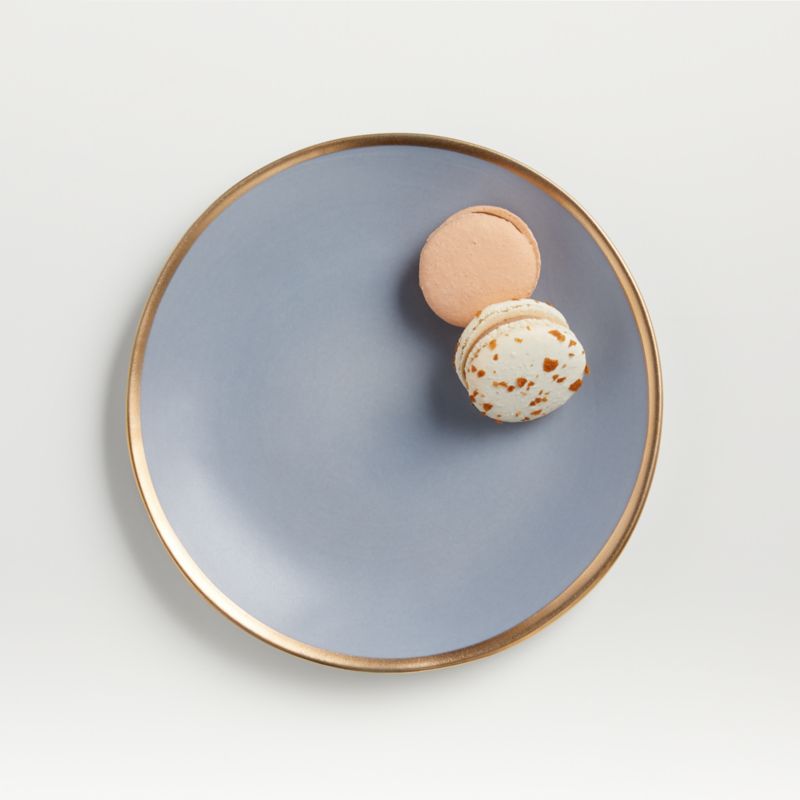 Addison Grey Gold Rim Salad Plate + Reviews | Crate & Barrel