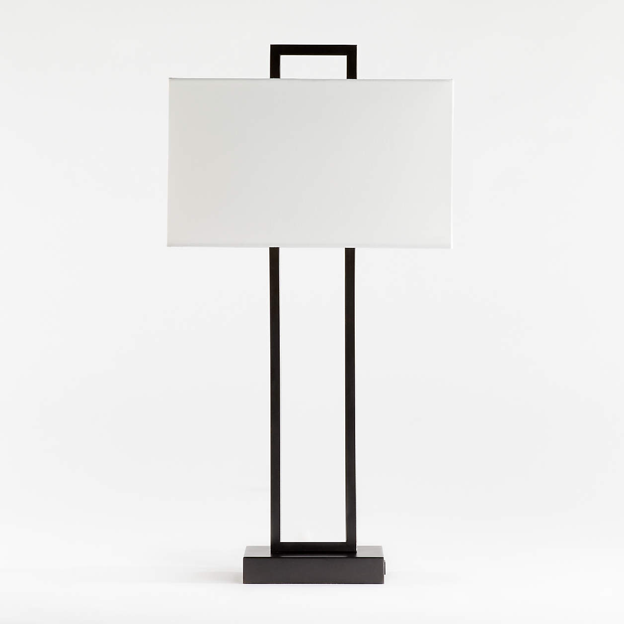 Adler Black Rectangle Table Lamp with USB, Set of 2 + Reviews | Crate ...