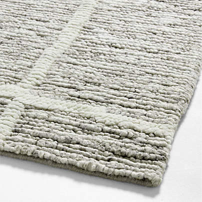 Antwerp Performance Light Grey Rug Swatch 12"x18" | Crate & Barrel