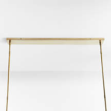 Aiden Ribbed Glass Brass Linear Pendant Light + Reviews | Crate ...