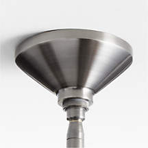 Aiden Ribbed Glass Light Pewter Pendant Light + Reviews | Crate & Barrel