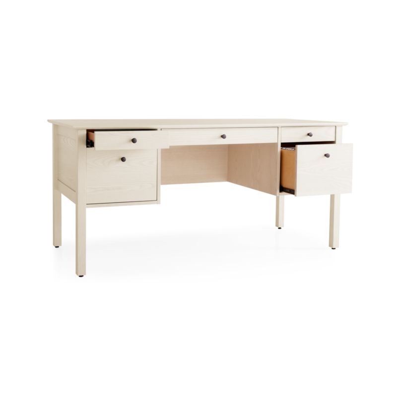 Ainsworth Cream Executive Desk + Reviews | Crate & Barrel