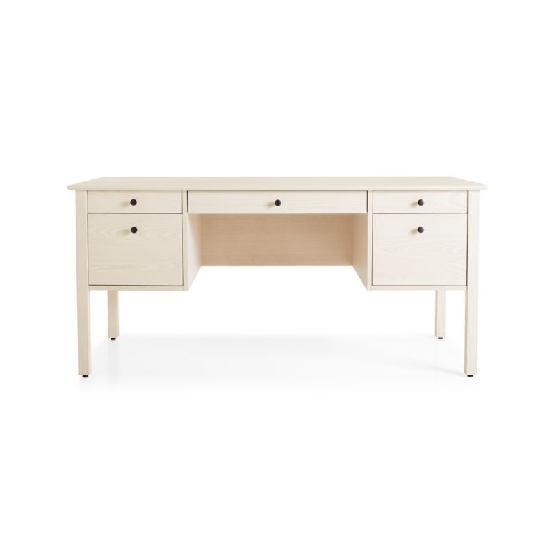 Ainsworth Cream Executive Desk + Reviews | Crate & Barrel