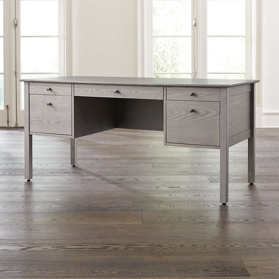 Ainsworth Dove Executive Desk + Reviews | Crate & Barrel