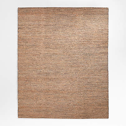 Seville Jute/Wool Blend Striped Black Area Rug 9'x12' | Crate & Barrel