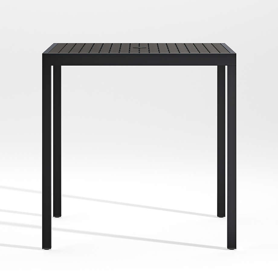 Alfresco 35" Black Outdoor High Dining Table + Reviews | Crate & Barrel ...