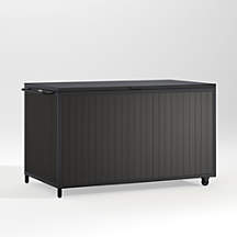 Alfresco Black Outdoor Storage Box | Crate & Barrel Canada