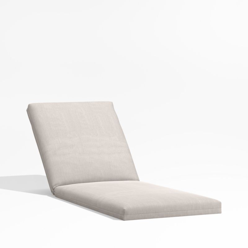 Alfresco Ash Brown Sunbrella Outdoor Chaise Lounge Cushion + Reviews | Crate & Barrel