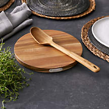 All-Clad HA1 Non-Stick 6-Qt. Dutch Oven with Lid, Acacia Wood Trivet ...