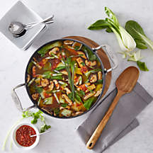 All-Clad HA1 Non-Stick 6-Qt. Dutch Oven with Lid, Acacia Wood Trivet ...