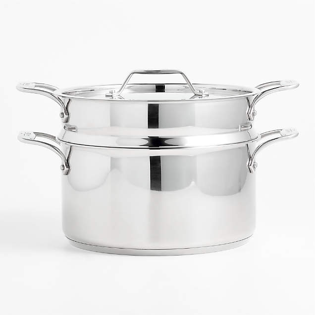 All-Clad d3 Stainless 12" Fry Pan with Lid + Reviews | Crate & Barrel ...