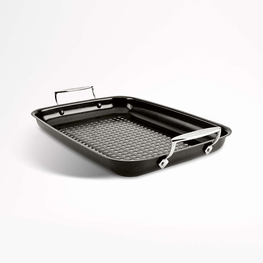 All-Clad Non-Stick 13.5" Outdoor Roaster + Reviews | Crate & Barrel