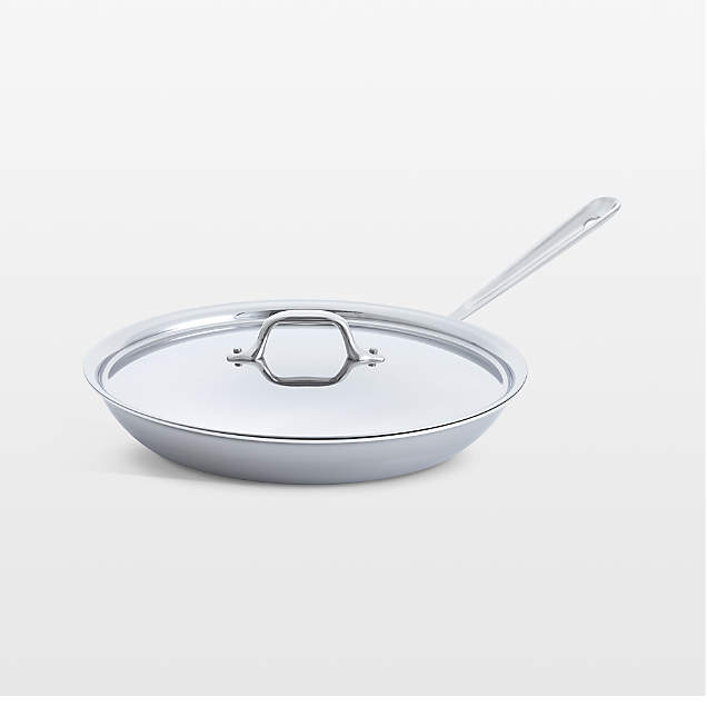 All Clad d3 13" Universal Stainless Steel Pan + Reviews | Crate & Barrel