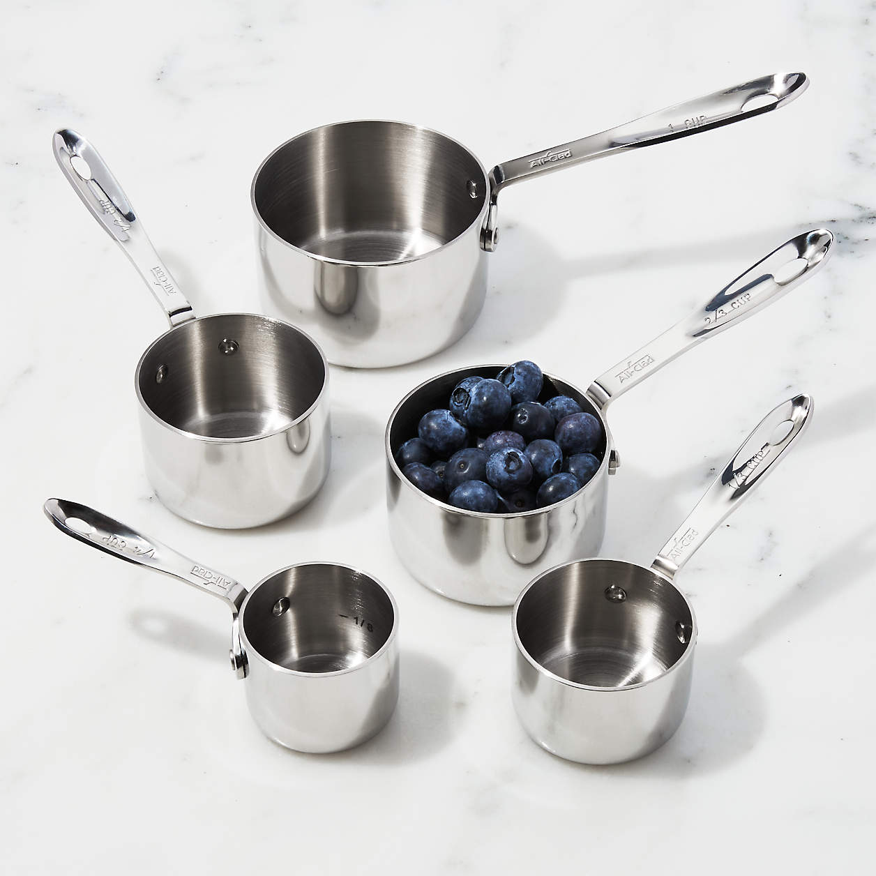 All-Clad Stainless Steel Dry Measuring Cups, Set of 5 + Reviews | Crate ...