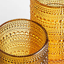 Alma Amber Double Old-Fashioned Glass + Reviews | Crate & Barrel