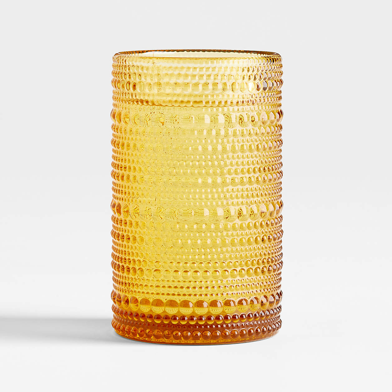 Alma Amber Highball and Double Old-Fashioned Glass | Crate & Barrel