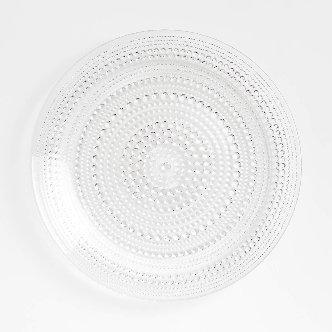 Alma Clear Dinner Plates, Set of 4 | Crate & Barrel