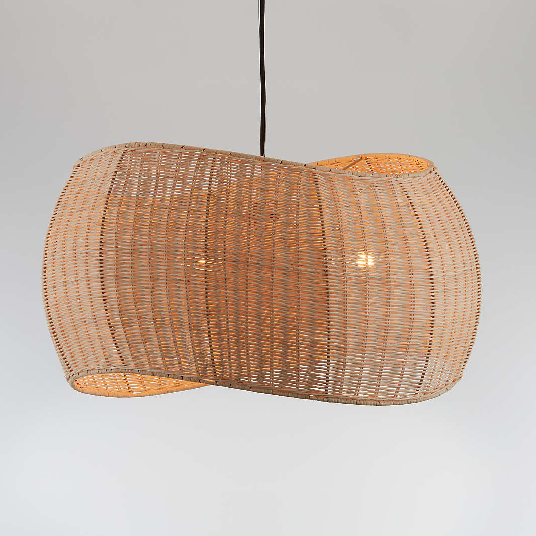 Woven Lighting: Rattan Pendant Lights & Wicker Lamps | Crate & Barrel