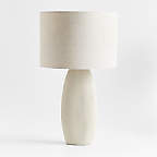 Alura Large Cream Ceramic Table Lamp + Reviews | Crate & Barrel