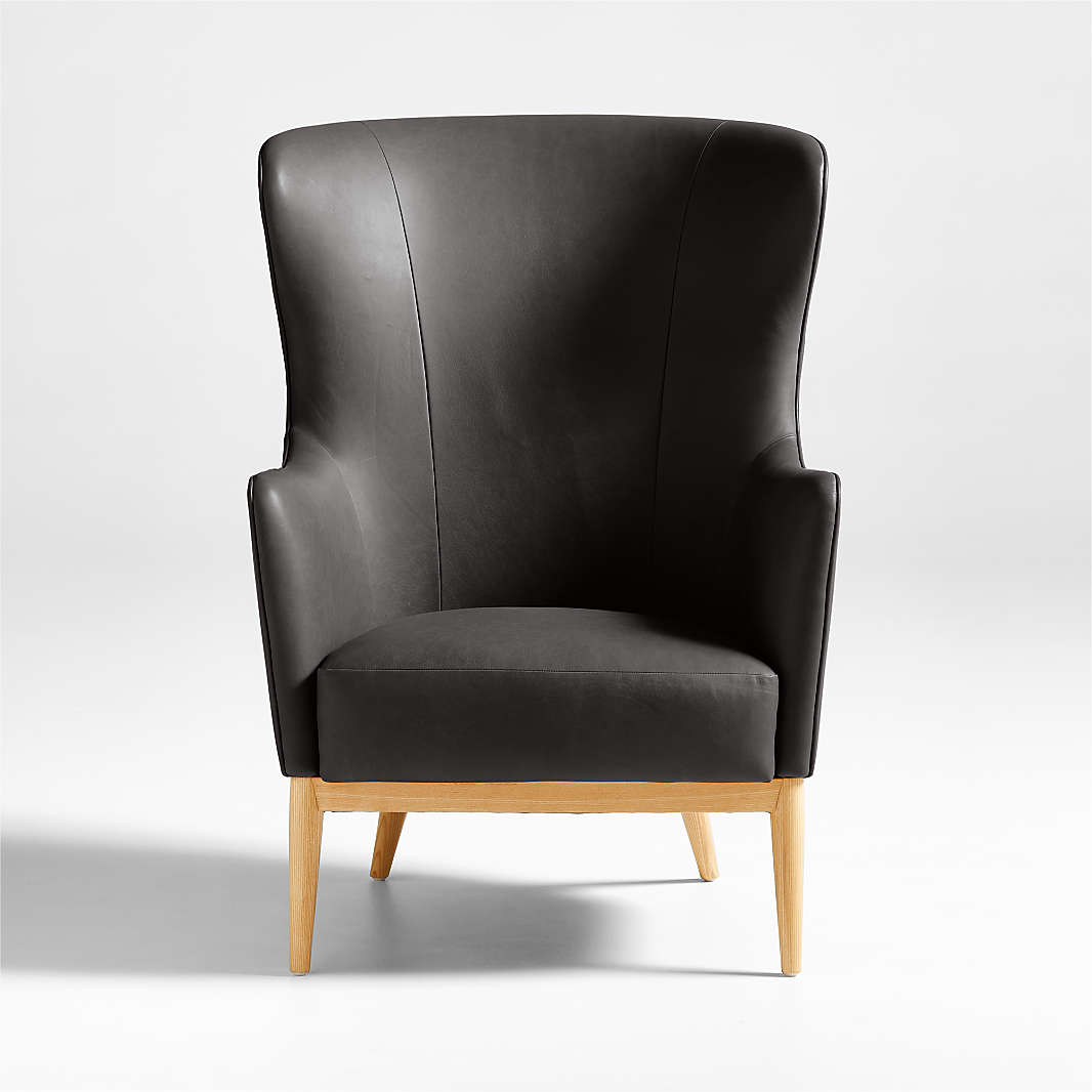 Black Leather Chairs | Crate & Barrel