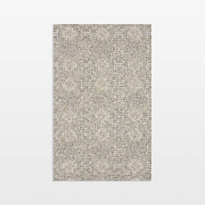 Birch Neutral Wool-Blend Abstract Area Rug 8'x10' + Reviews | Crate ...