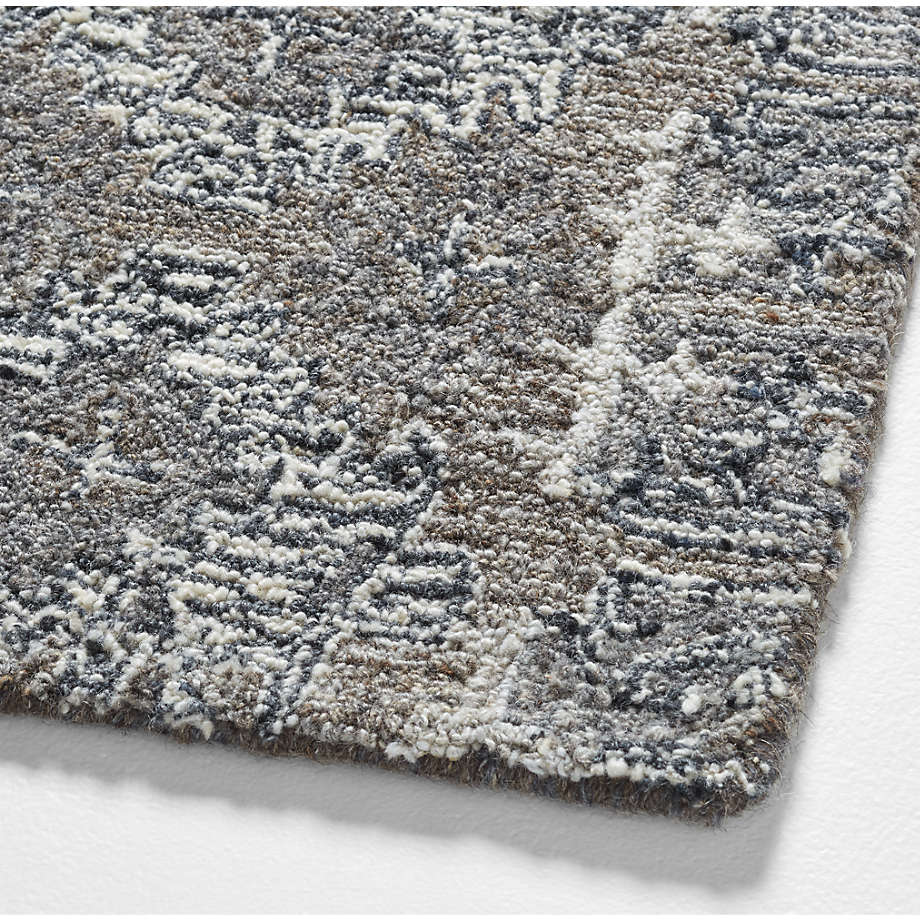 Alvarez Wool Handwoven Grey Area Rug Swatch | Crate & Barrel