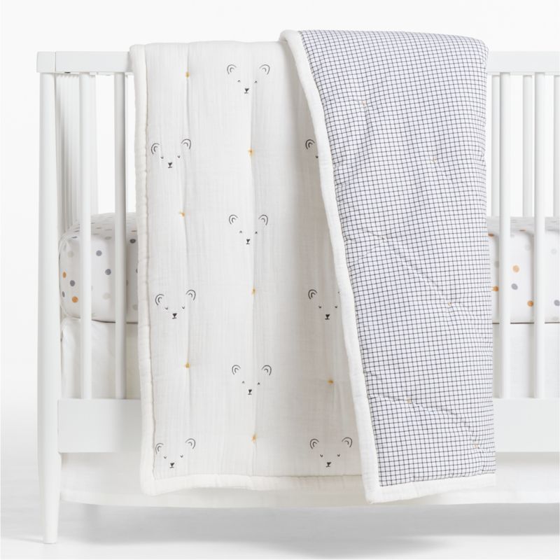 Animal Dot Modern Organic Yellow Baby Crib Fitted Sheet + Reviews ...