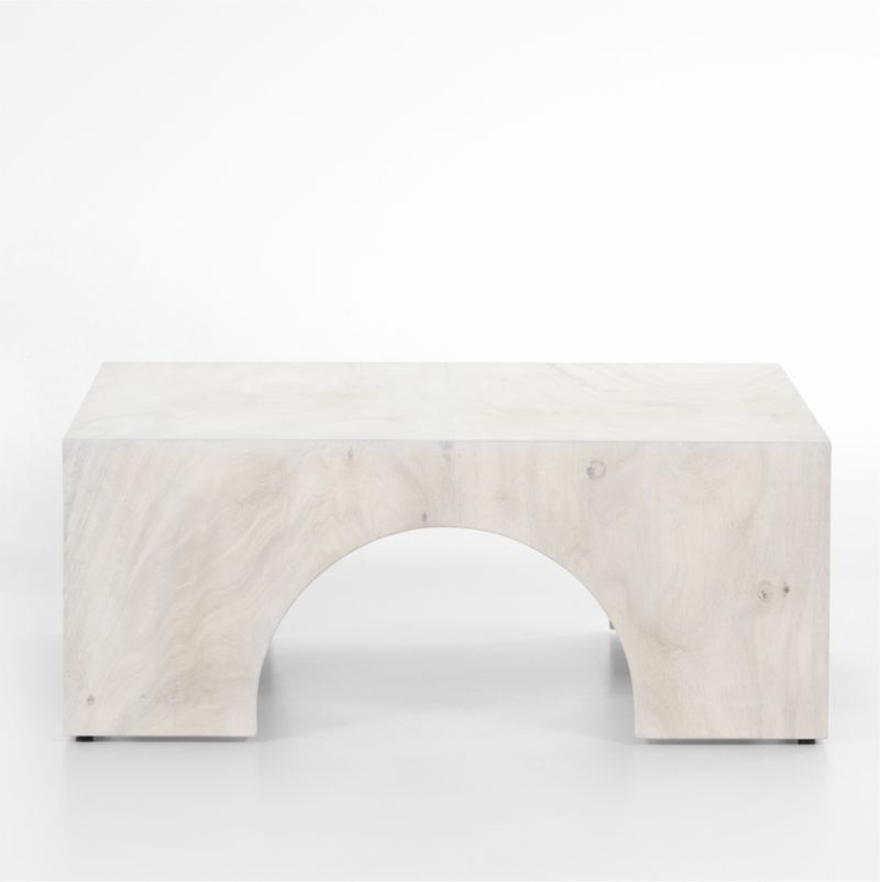 Amara White Wood Coffee Table | Crate & Barrel