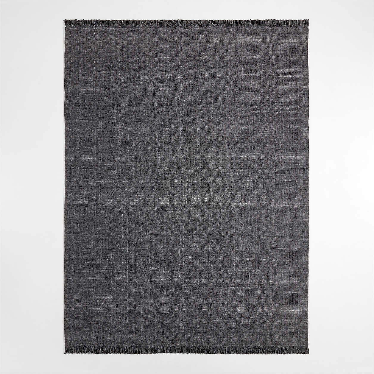 Amsterdam Performance Flatweave Dark Grey Area Rug 6'x9' | Crate & Barrel