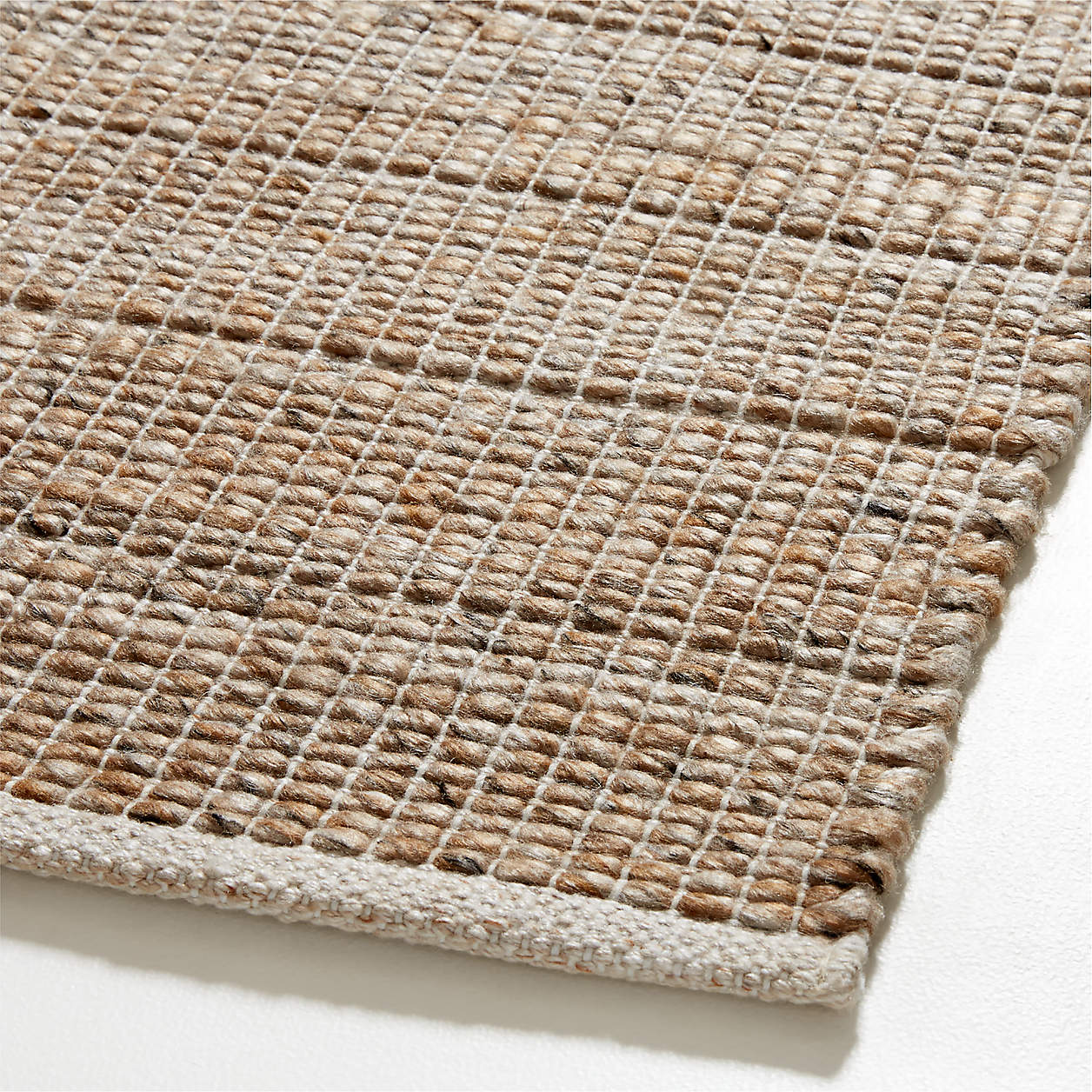 Andalucia Performance Handwoven Beige Rug Swatch 12"x18" | Crate & Barrel